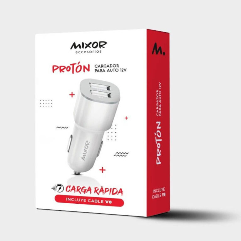 Cargador 12v para auto Mixor Protón con cable V8 micro USB – Hipno ...